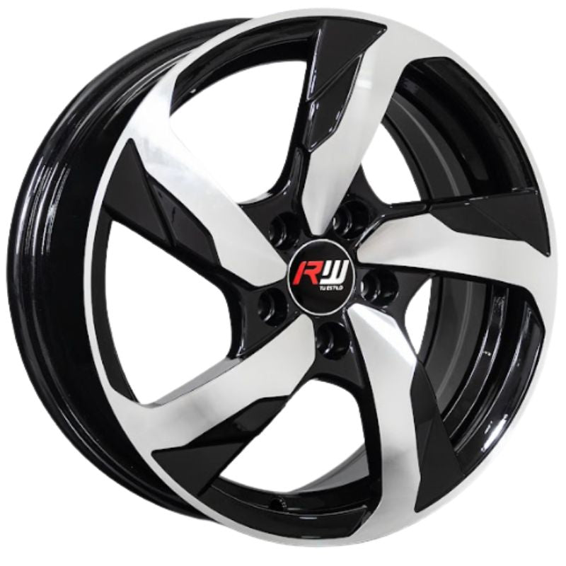 RW® - 15X6 5X100 ET35 CB73.1 BLACK MACHINE